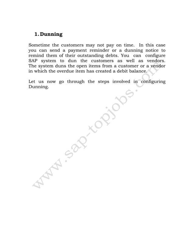 Dunningconfiguration ecc6 | PDF