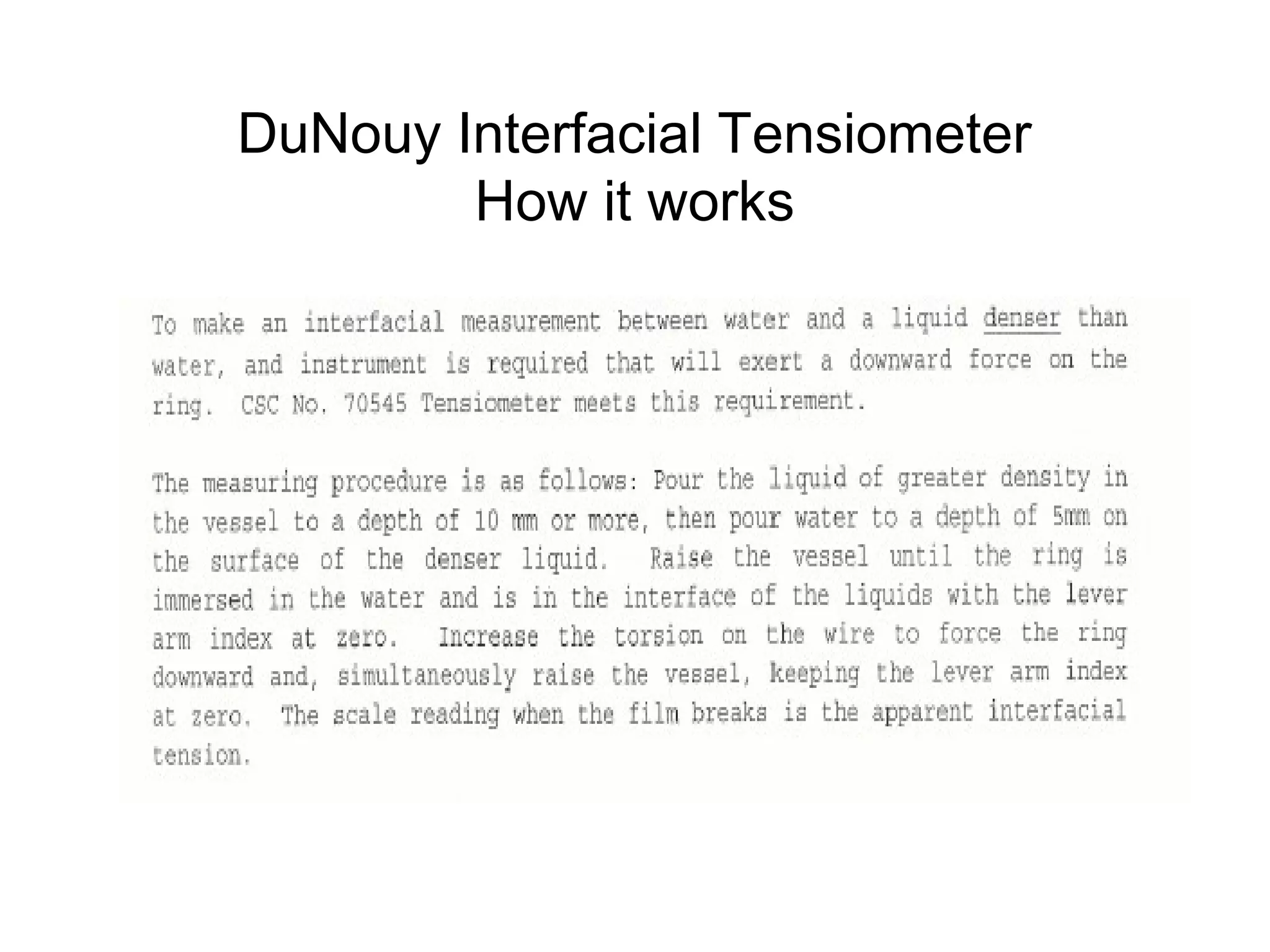 CSC Scientific duNouy Tensiometer | PPT