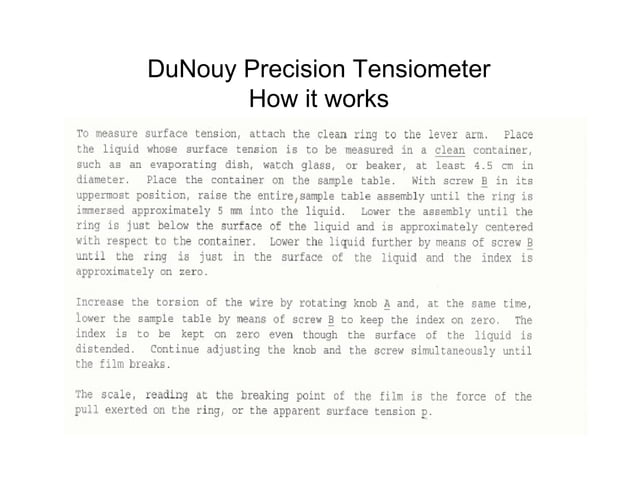 CSC Scientific duNouy Tensiometer | PPT