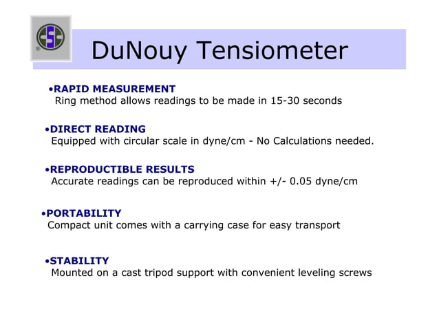 CSC Scientific duNouy Tensiometer | PPT