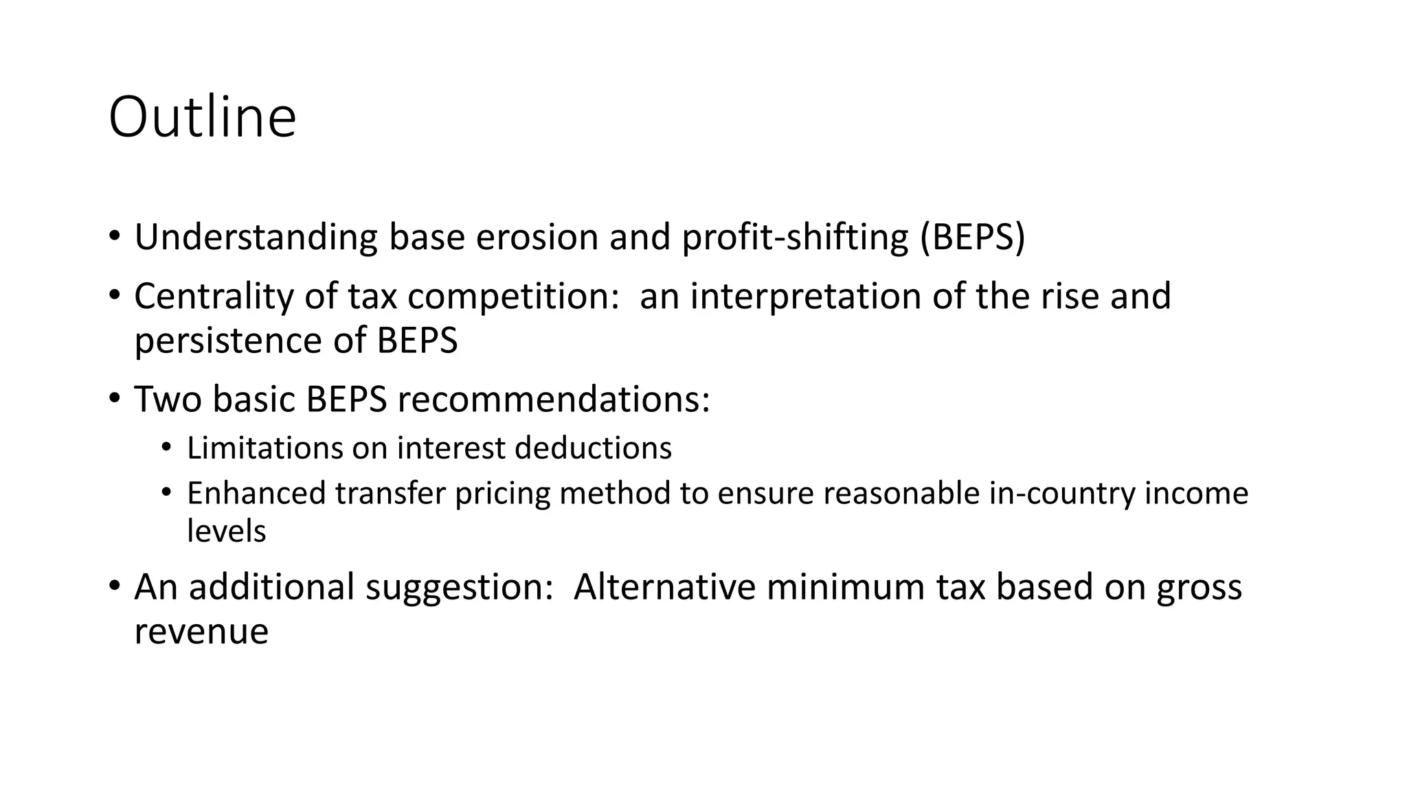 Corporate Tax Avoidance in Developing Countries: An Unsolved Political ...