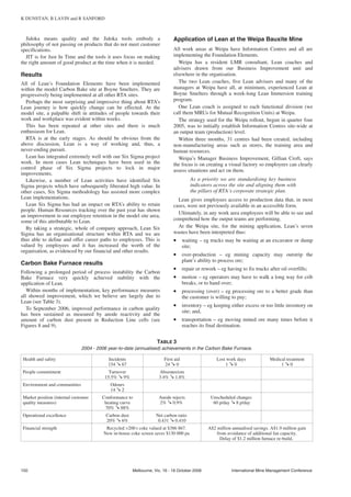 Dunstan Lean thinking Applied to Mining Operations | PDF