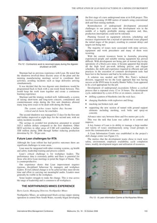 Dunstan Lean thinking Applied to Mining Operations | PDF