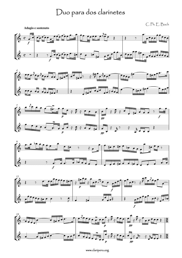Duo bach clarinetes | PDF