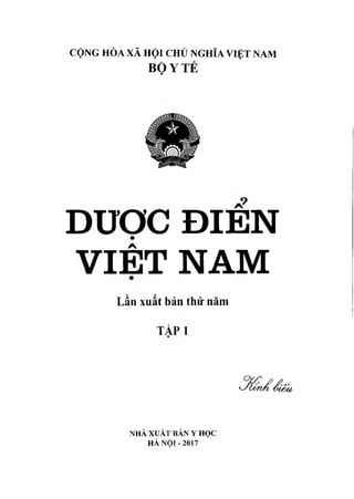 Dược điển Việt Nam xuất bản lần thứ 5-tap-1 | PDF