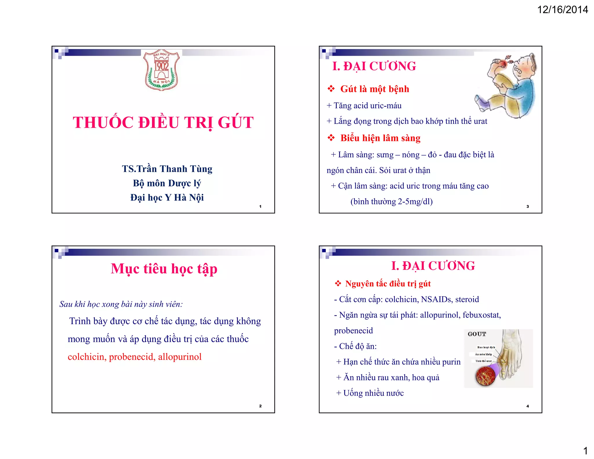 [Duoc ly] bai 3 thuoc dieu tri gout | PDF