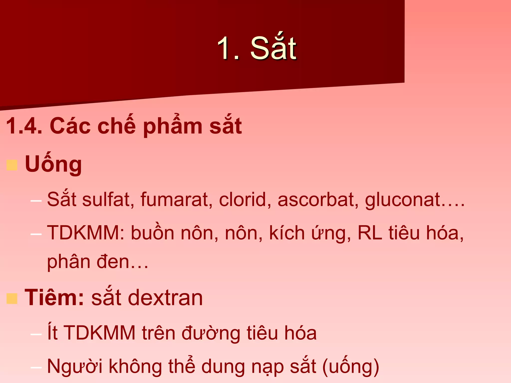 [Duoc ly] thuoc chua thieu mau thuoc dieu tri rlhh - th s duong | PPT