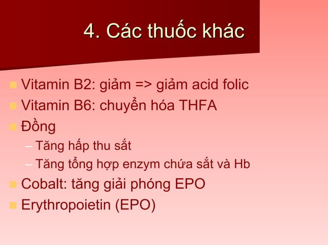 [Duoc ly] thuoc chua thieu mau thuoc dieu tri rlhh - th s duong | PPT