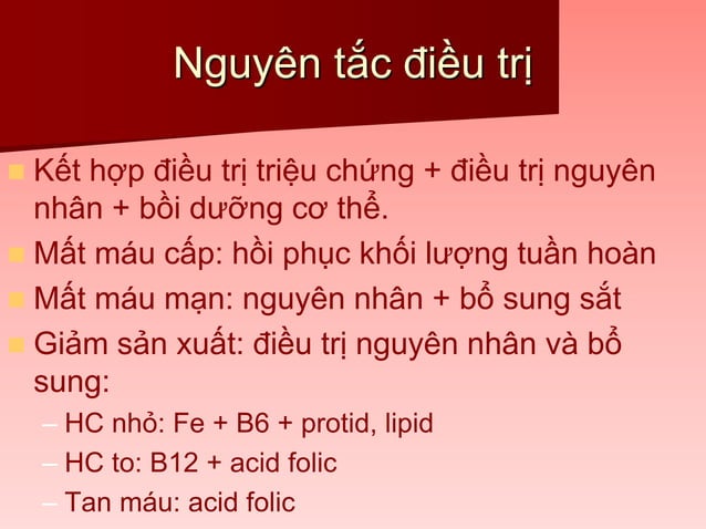 [Duoc ly] thuoc chua thieu mau thuoc dieu tri rlhh - th s duong | PPT