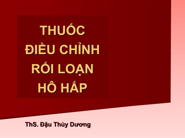 [Duoc ly] thuoc chua thieu mau thuoc dieu tri rlhh - th s duong | PPT
