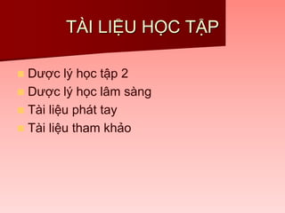 [Duoc ly] thuoc chua thieu mau thuoc dieu tri rlhh - th s duong | PDF