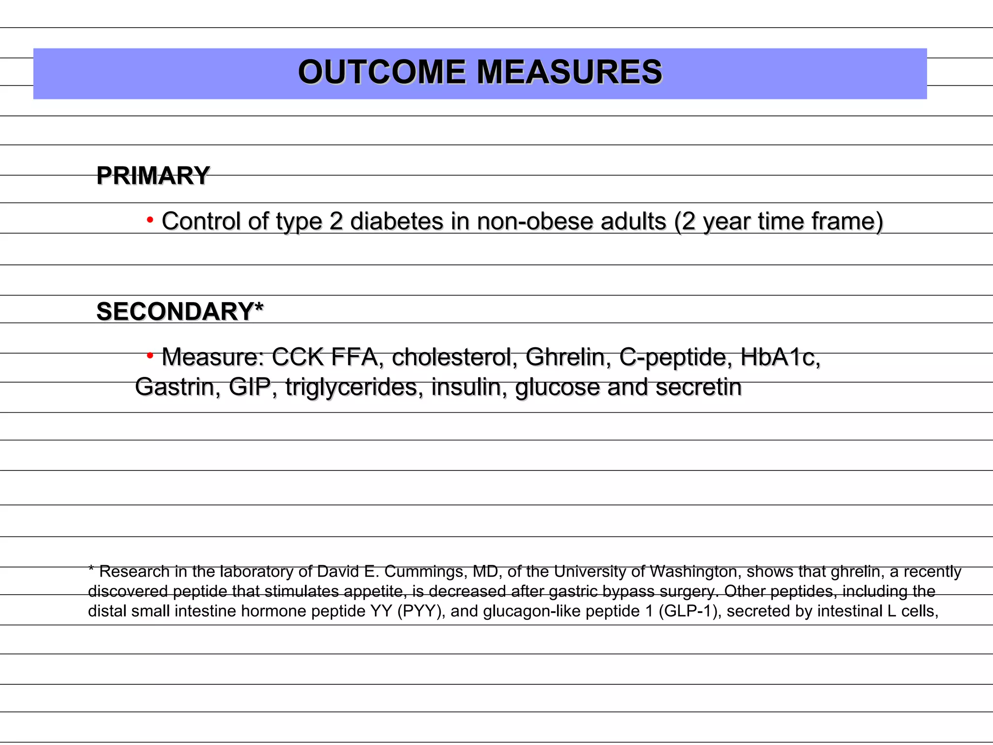 Duodenal-jejeunal Bypass in Non-obese Adults with Type 2 Diabetes | PPT