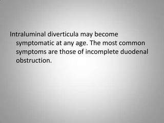 Duodenal diverticula | PPTX