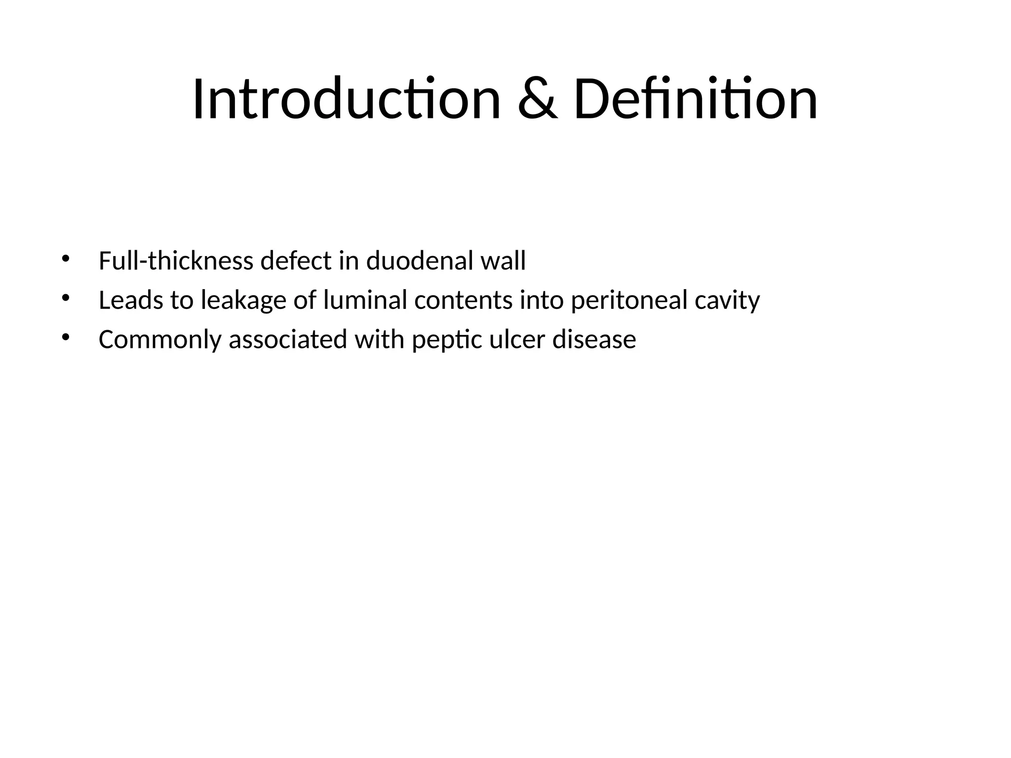 Duodenal Perforation: Diagnosis & Management | PPTX