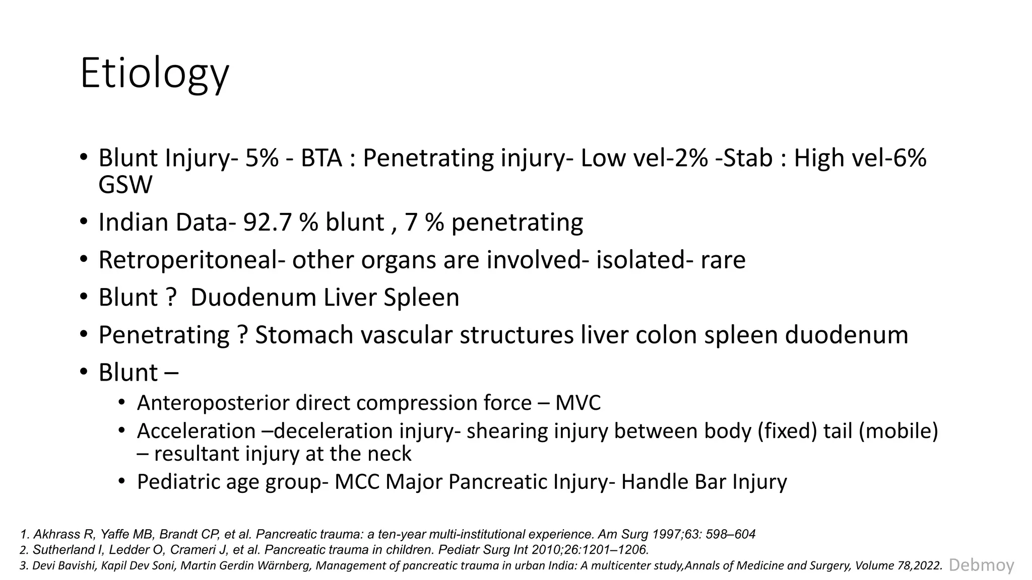 Duodeno Pancreatic Injuries - Evaluation and Assessment.pptx
