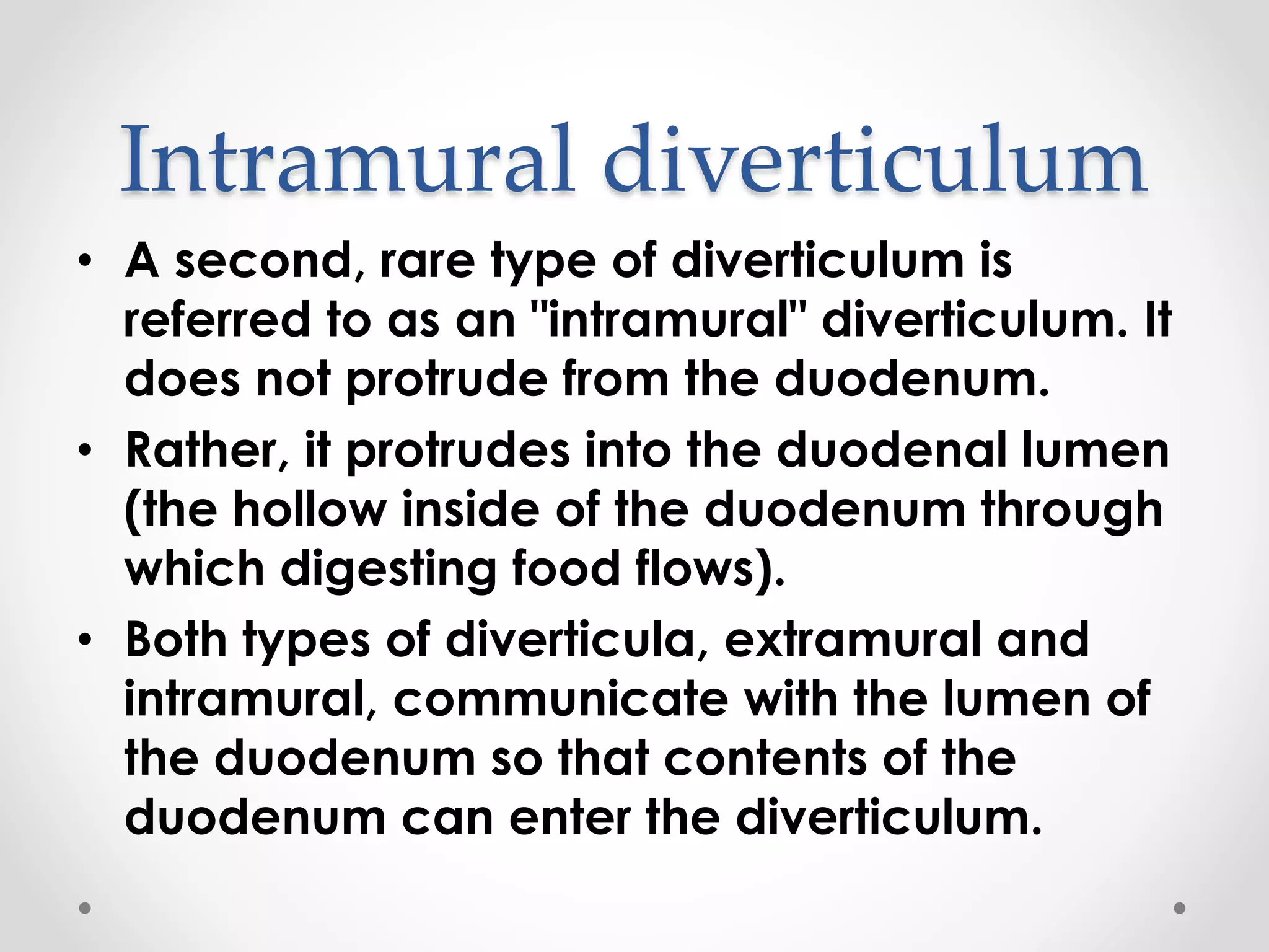 Duodenum and duodenal diverticulum | PPTX