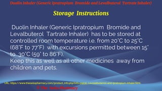Duolin Inhaler (Generic Ipratropium Bromide and Levalbuterol Tartrate ...