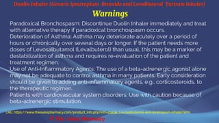 Duolin Inhaler (Generic Ipratropium Bromide and Levalbuterol Tartrate ...
