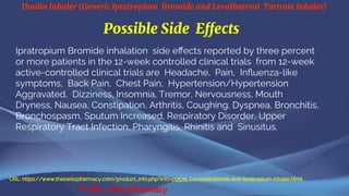 Duolin Inhaler (Generic Ipratropium Bromide and Levalbuterol Tartrate ...