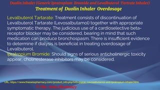 Duolin Inhaler (Generic Ipratropium Bromide and Levalbuterol Tartrate ...