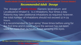 Duolin Inhaler (Generic Ipratropium Bromide and Levalbuterol Tartrate ...