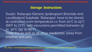 Duolin Rotacaps (Generic Ipratropium Bromide And Levalbuterol Sulphate ...