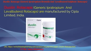 Duolin Rotacaps (Generic Ipratropium Bromide And Levalbuterol Sulphate ...