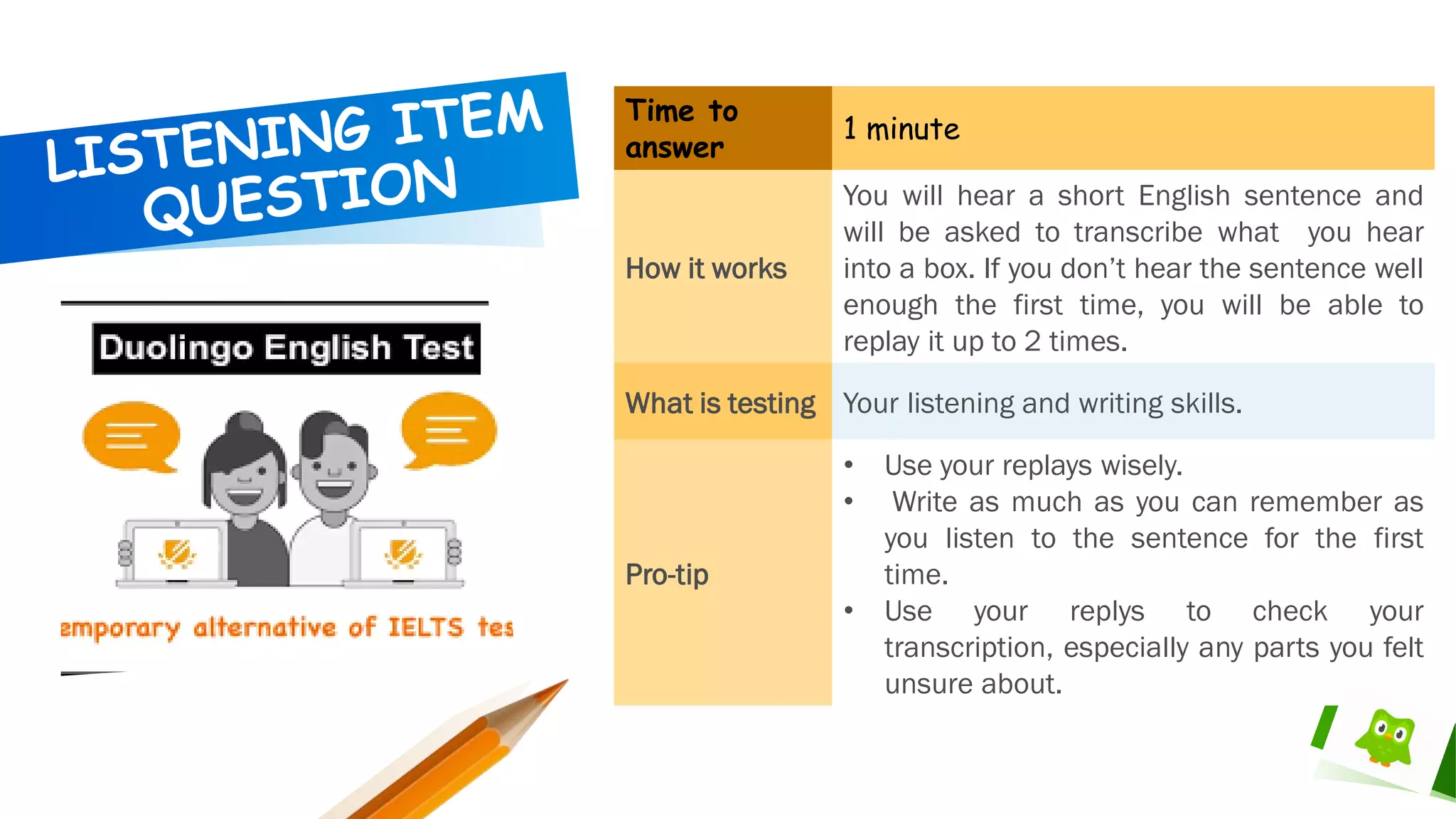 Duolingo English Test Question Description | PDF