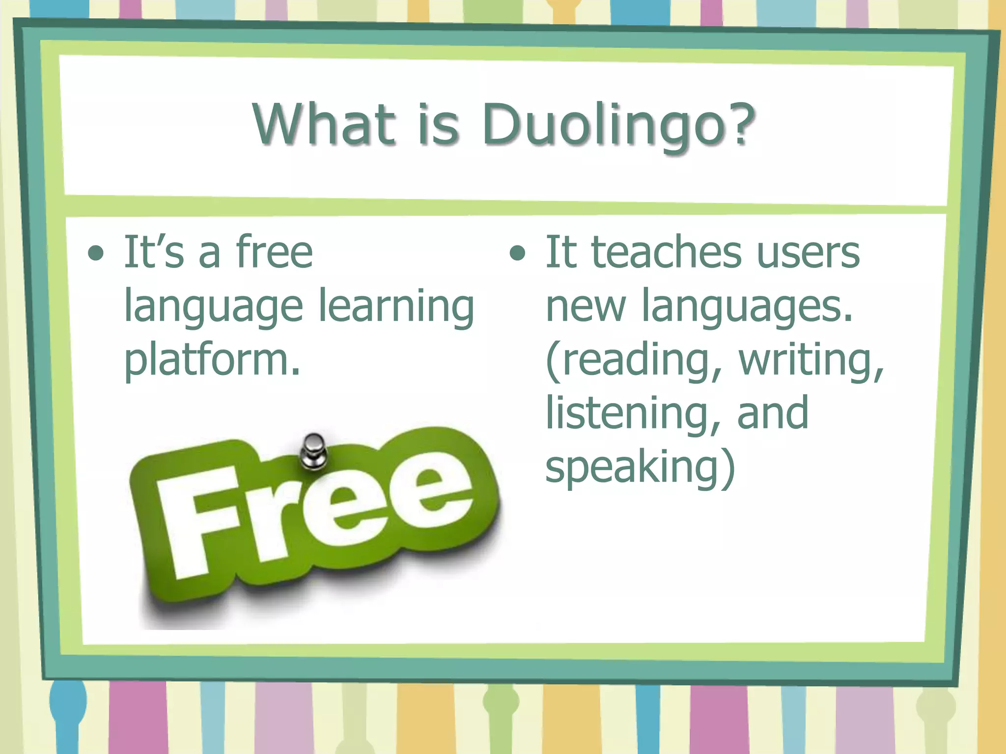 Duolingo introduction by candy | PPT