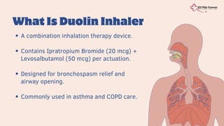Duolin Inhaler 50 mcg + 20 mcg – Dual Bronchodilator for COPD & Asthma ...