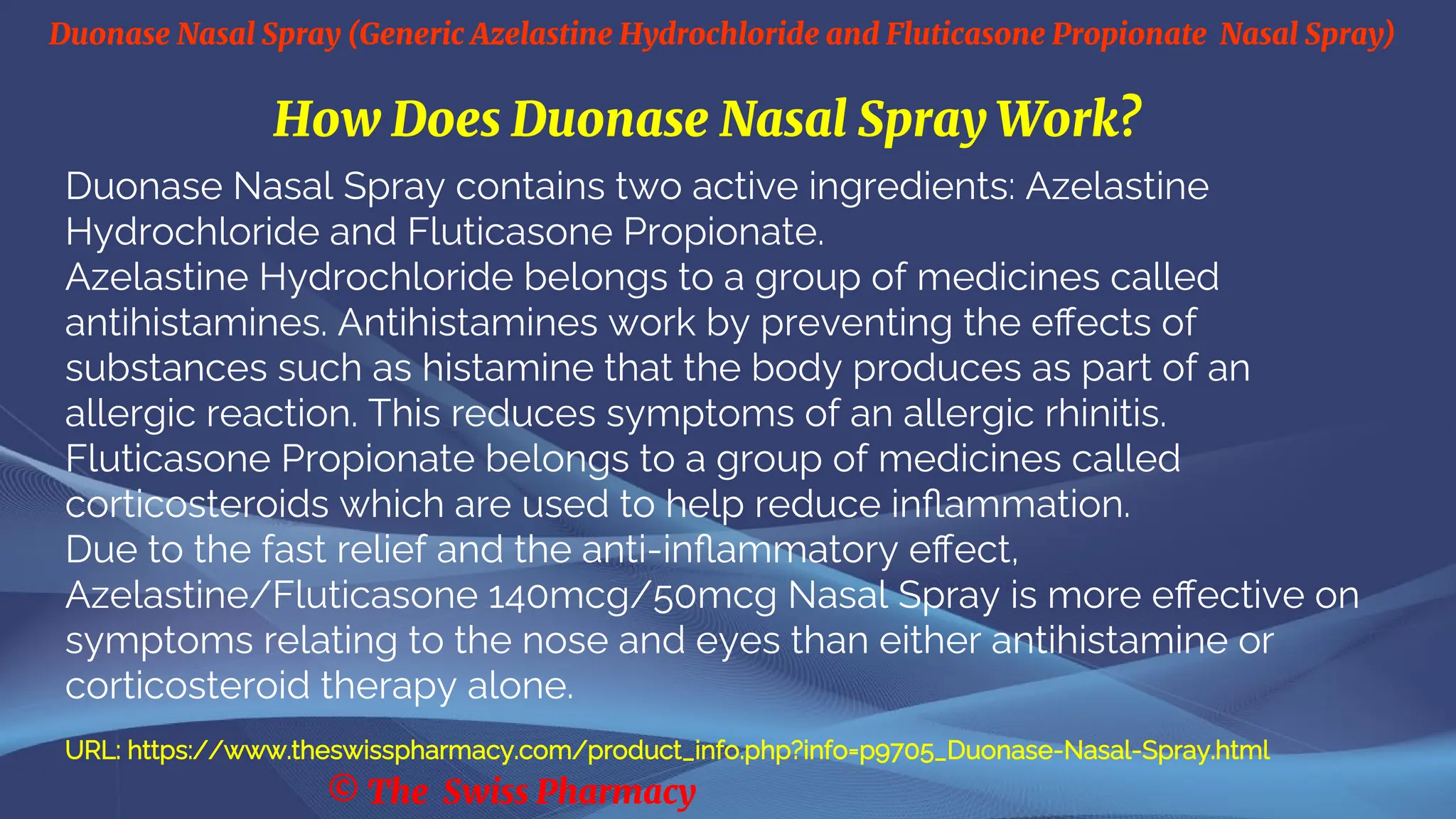 Duonase Nasal Spray (Generic Azelastine Hydrochloride and Fluticasone ...