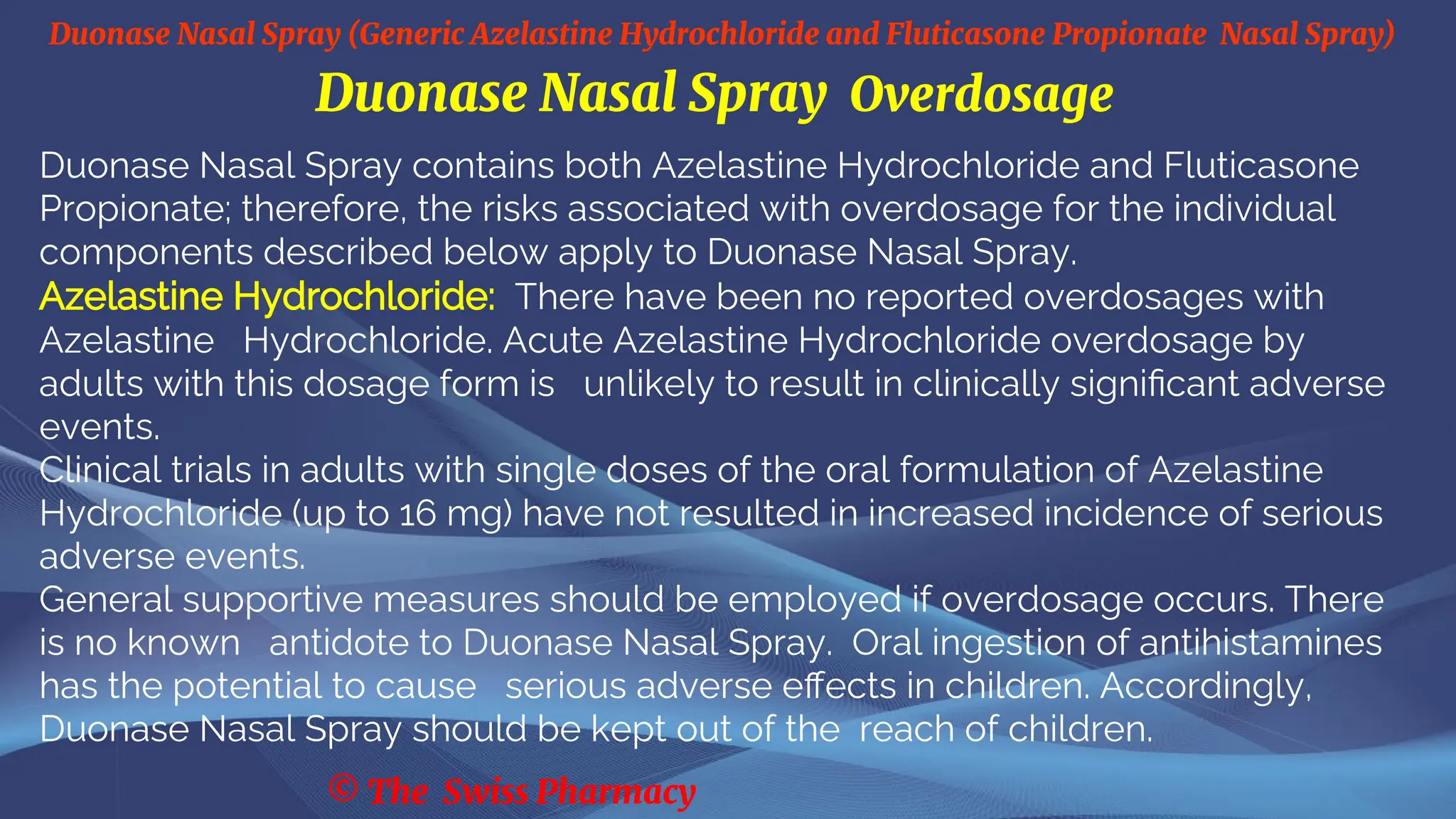 Duonase Nasal Spray (Generic Azelastine Hydrochloride and Fluticasone ...