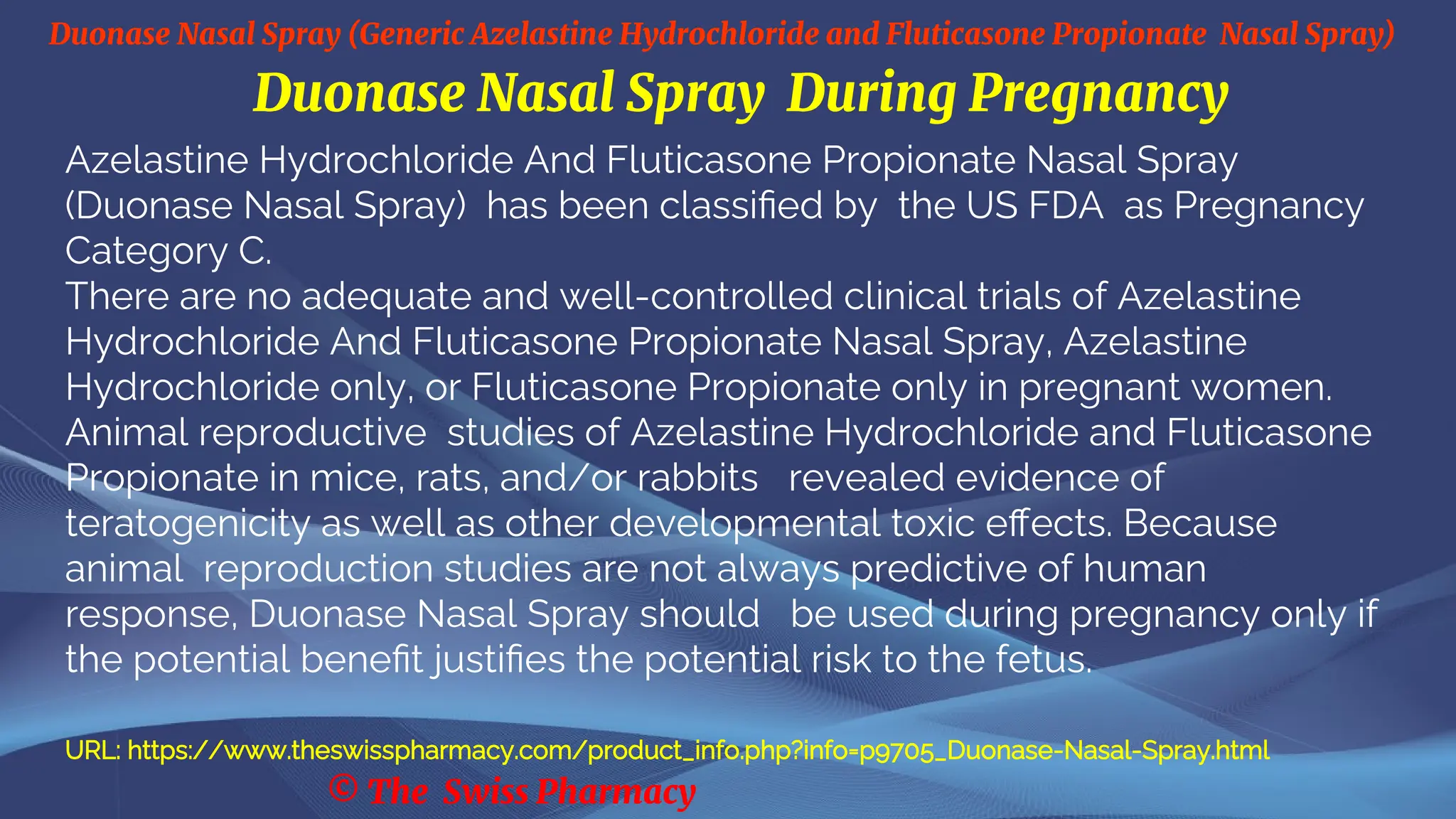 Duonase Nasal Spray (Generic Azelastine Hydrochloride and Fluticasone ...