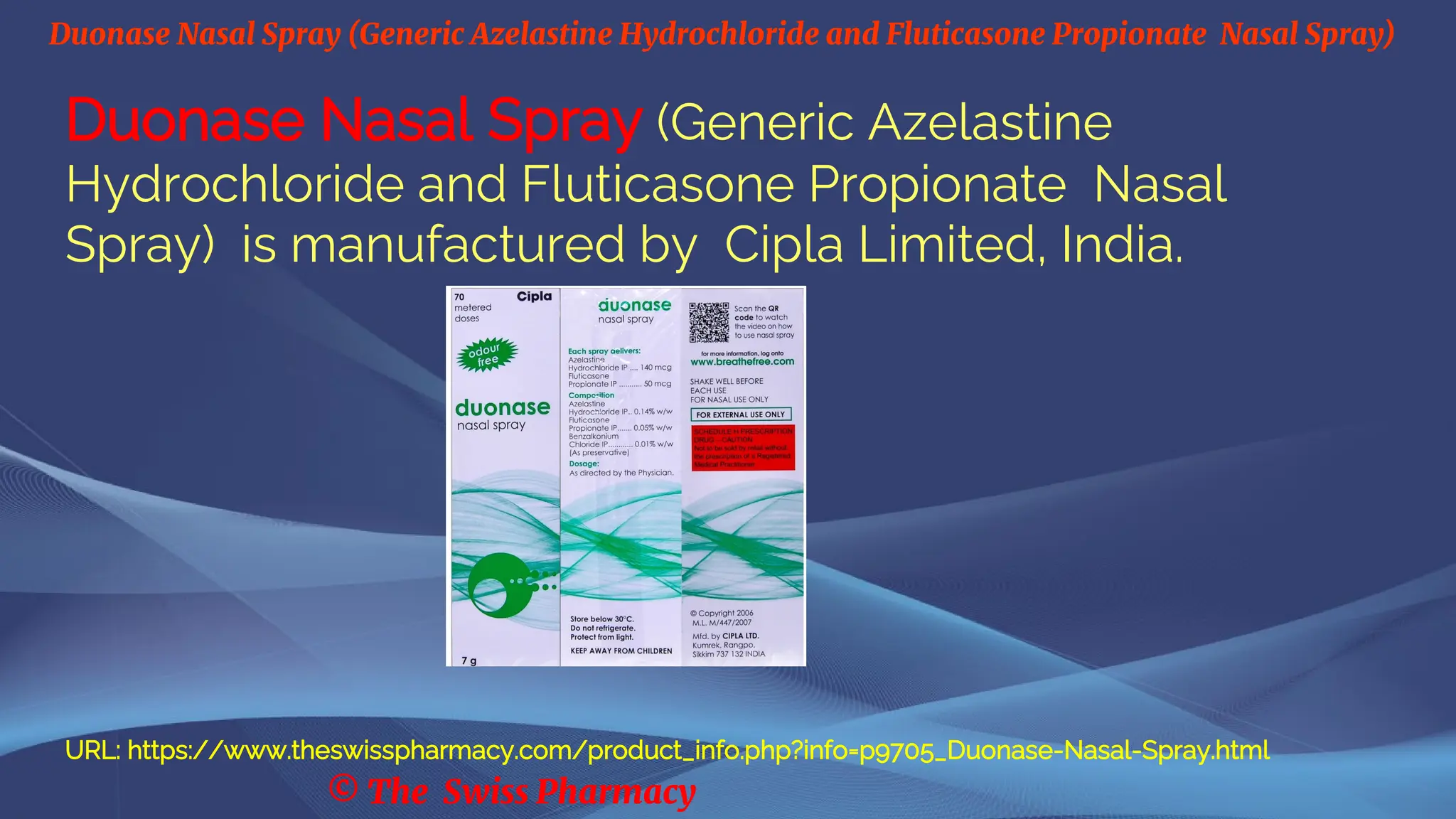 Duonase Nasal Spray (Generic Azelastine Hydrochloride and Fluticasone ...