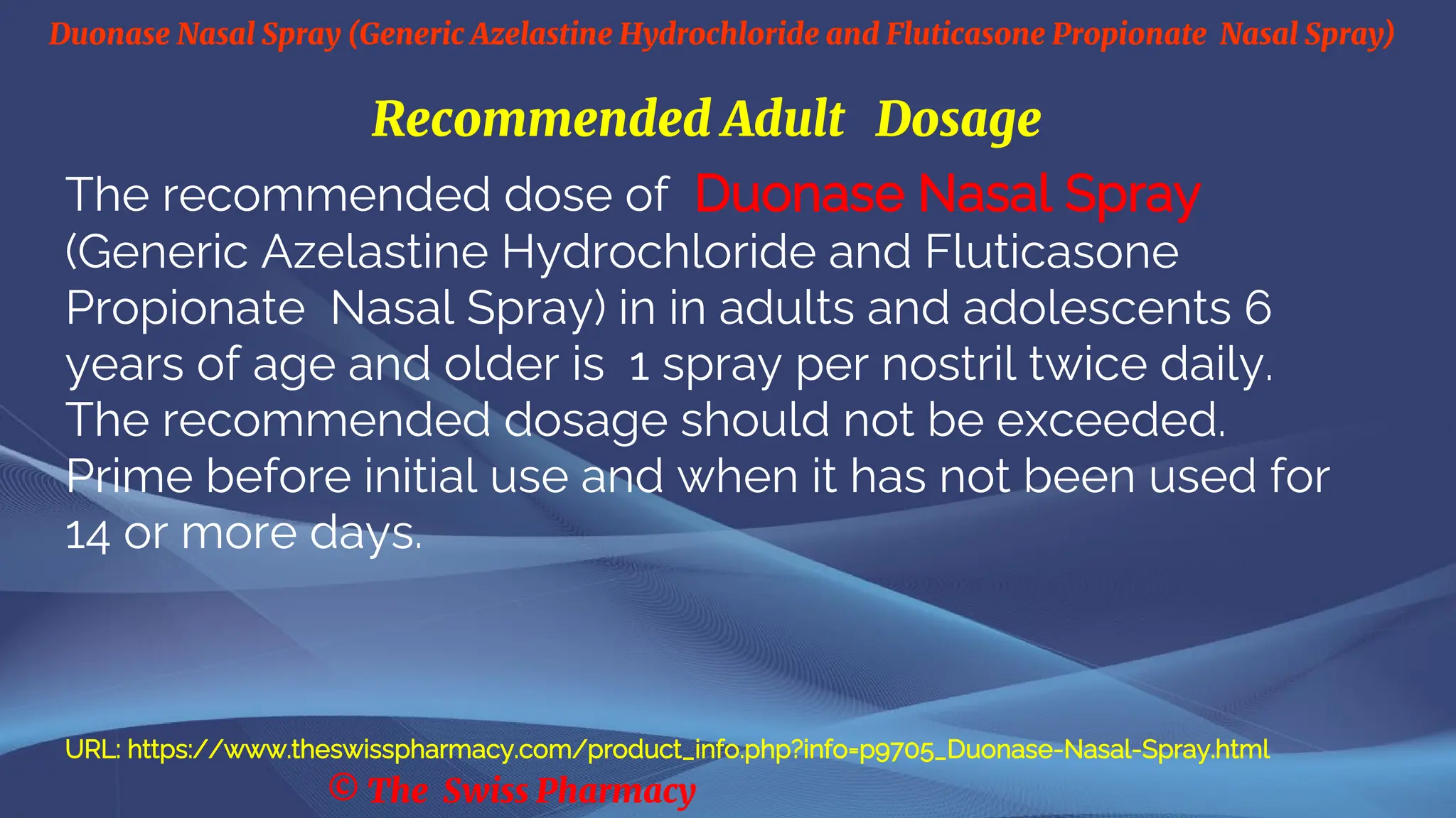 Duonase Nasal Spray (Generic Azelastine Hydrochloride and Fluticasone ...