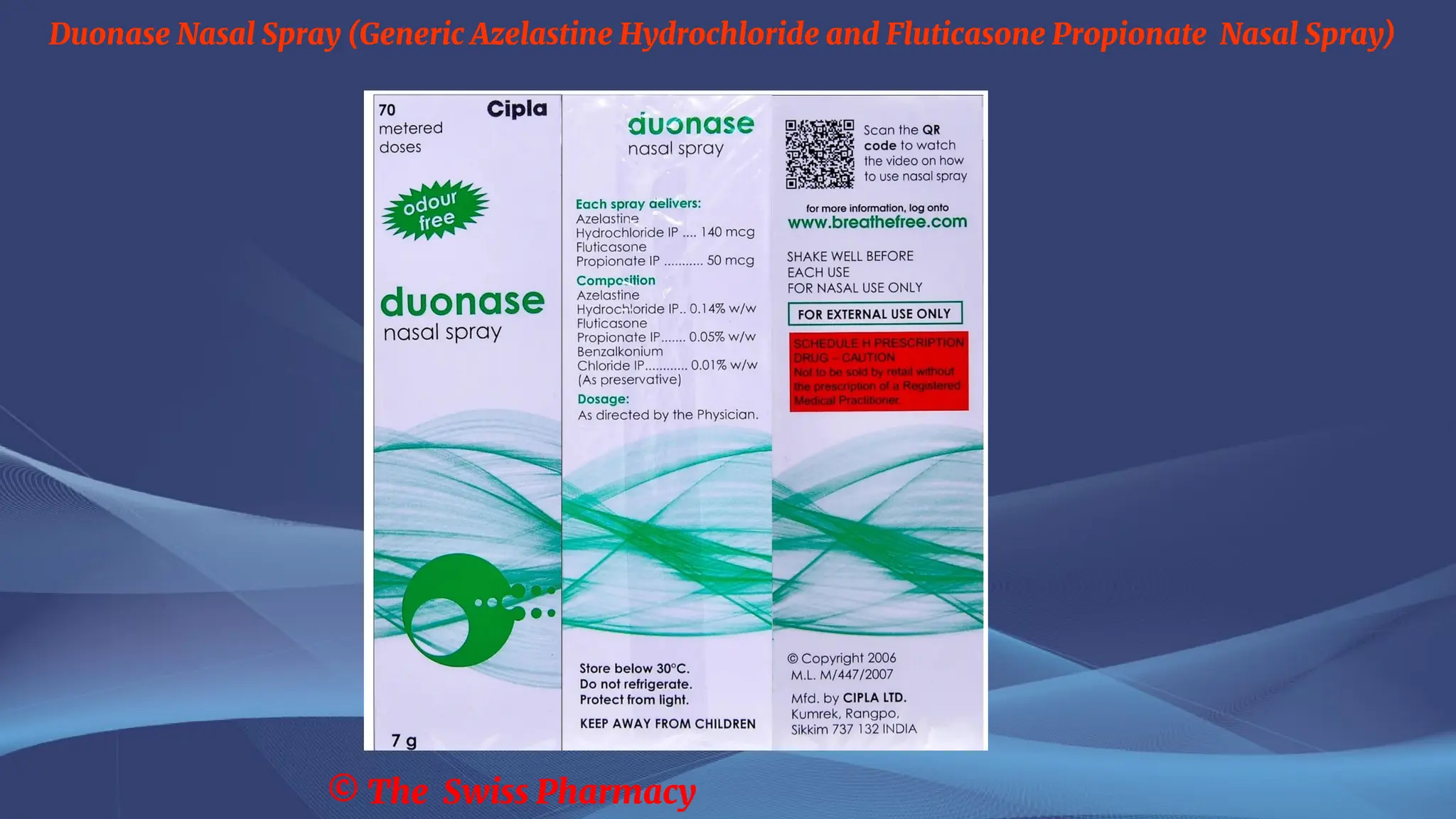 Duonase Nasal Spray (Generic Azelastine Hydrochloride and Fluticasone ...
