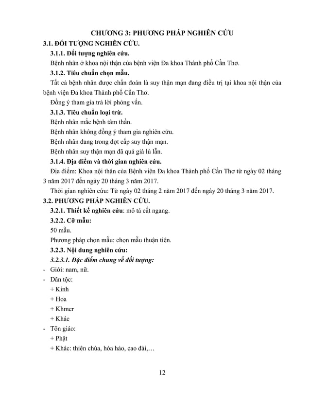 Đề tài: Sự tuân thủ điều trị của bệnh nhân suy thận mạn ở khoa Nội | PDF