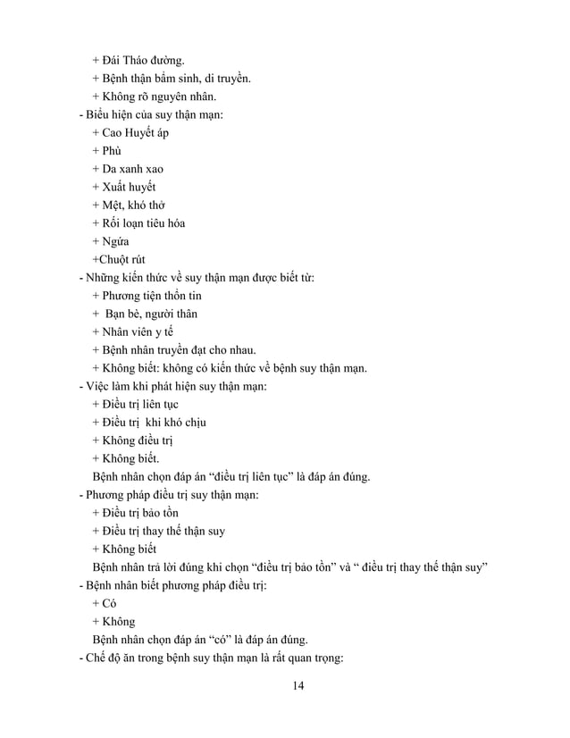Đề tài: Sự tuân thủ điều trị của bệnh nhân suy thận mạn ở khoa Nội | PDF
