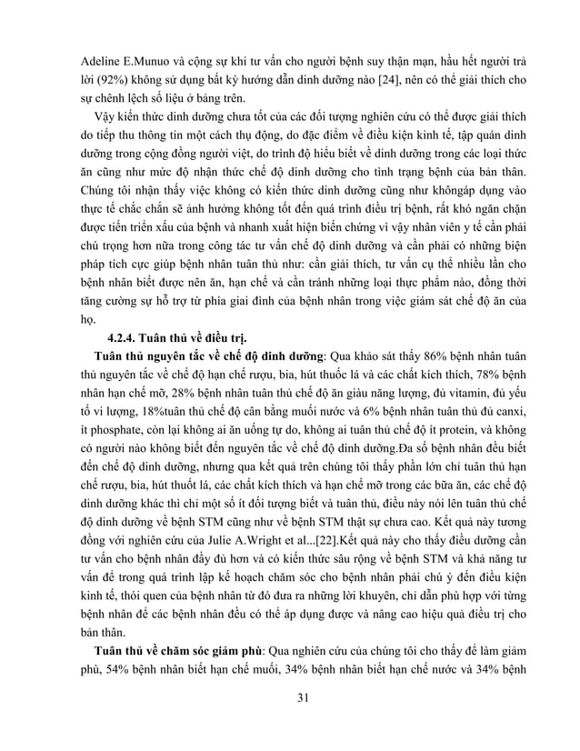Đề tài: Sự tuân thủ điều trị của bệnh nhân suy thận mạn ở khoa Nội | PDF