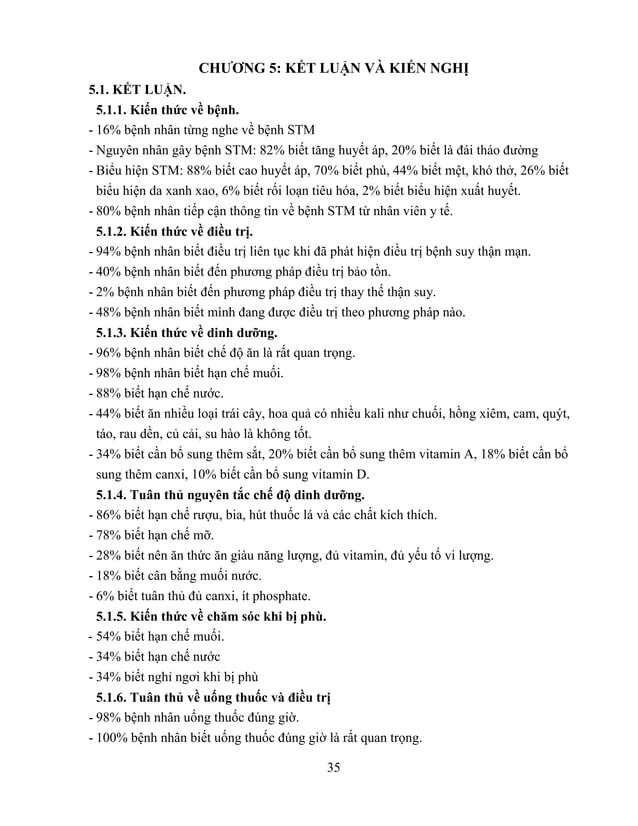 Đề tài: Sự tuân thủ điều trị của bệnh nhân suy thận mạn ở khoa Nội | PDF
