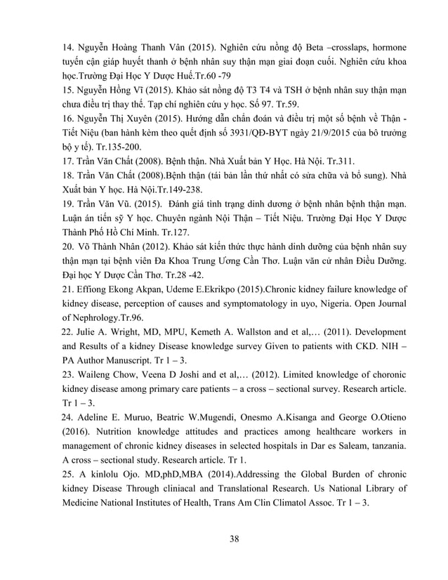 Đề tài: Sự tuân thủ điều trị của bệnh nhân suy thận mạn ở khoa Nội | PDF