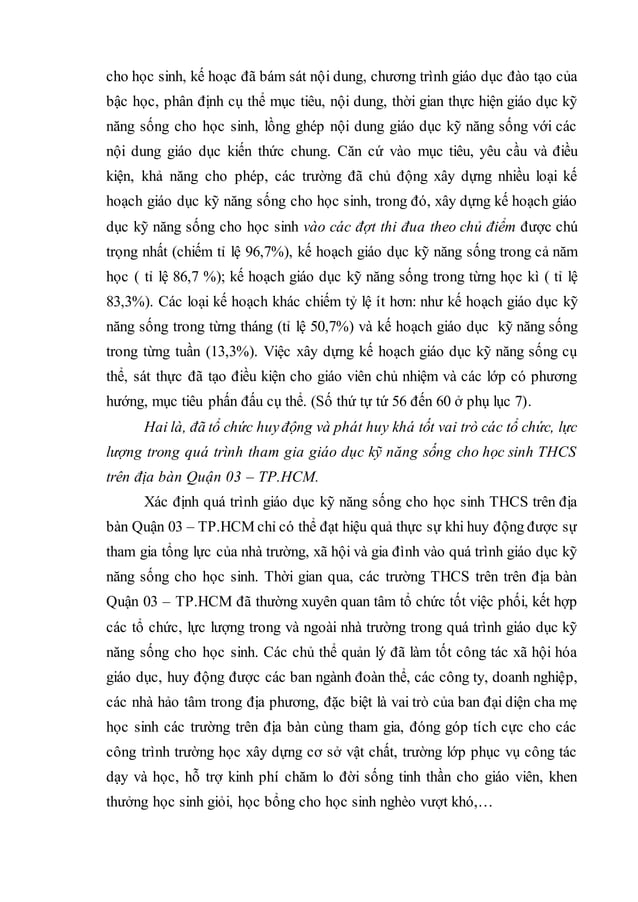 Luận văn: Quản lý giáo dục kỹ năng sống cho học sinh THCS | DOC