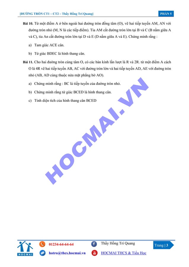 Duong tron bttl phan 5 ct1, ct2 | PDF