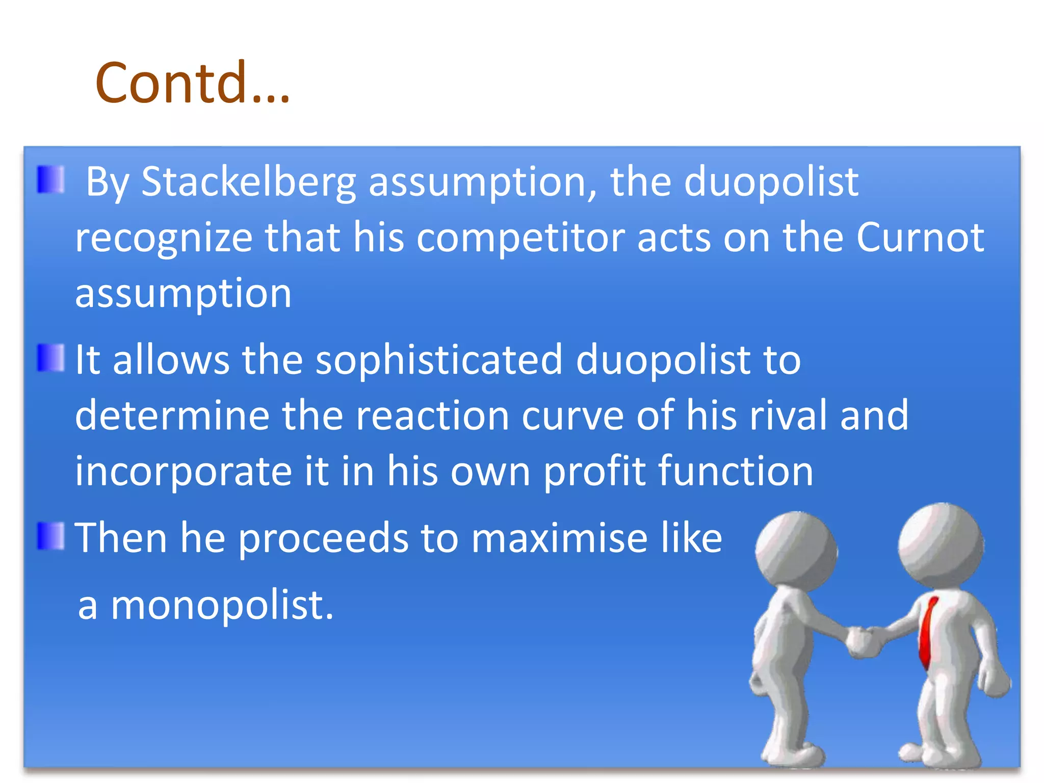 stackelberg Duopoly model | PPTX