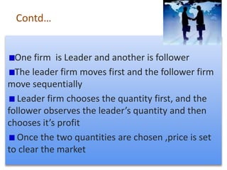 stackelberg Duopoly model | PPTX
