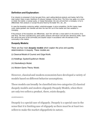 Duopoly | DOCX
