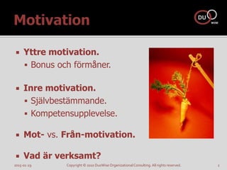 Motivation sammanfattning | PPTX