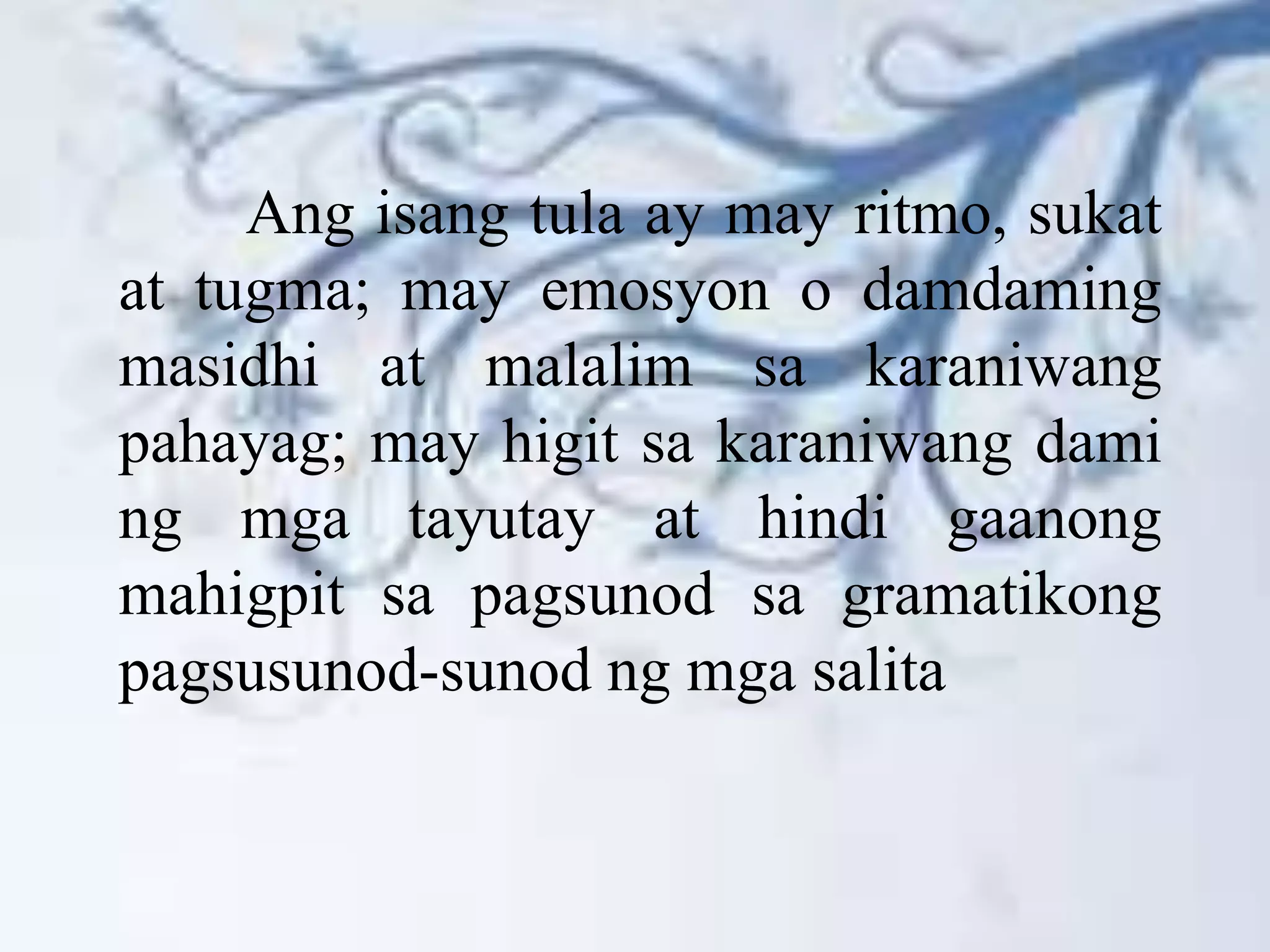 Pagsasaling-Wika: Poesya o Tula | PPTX