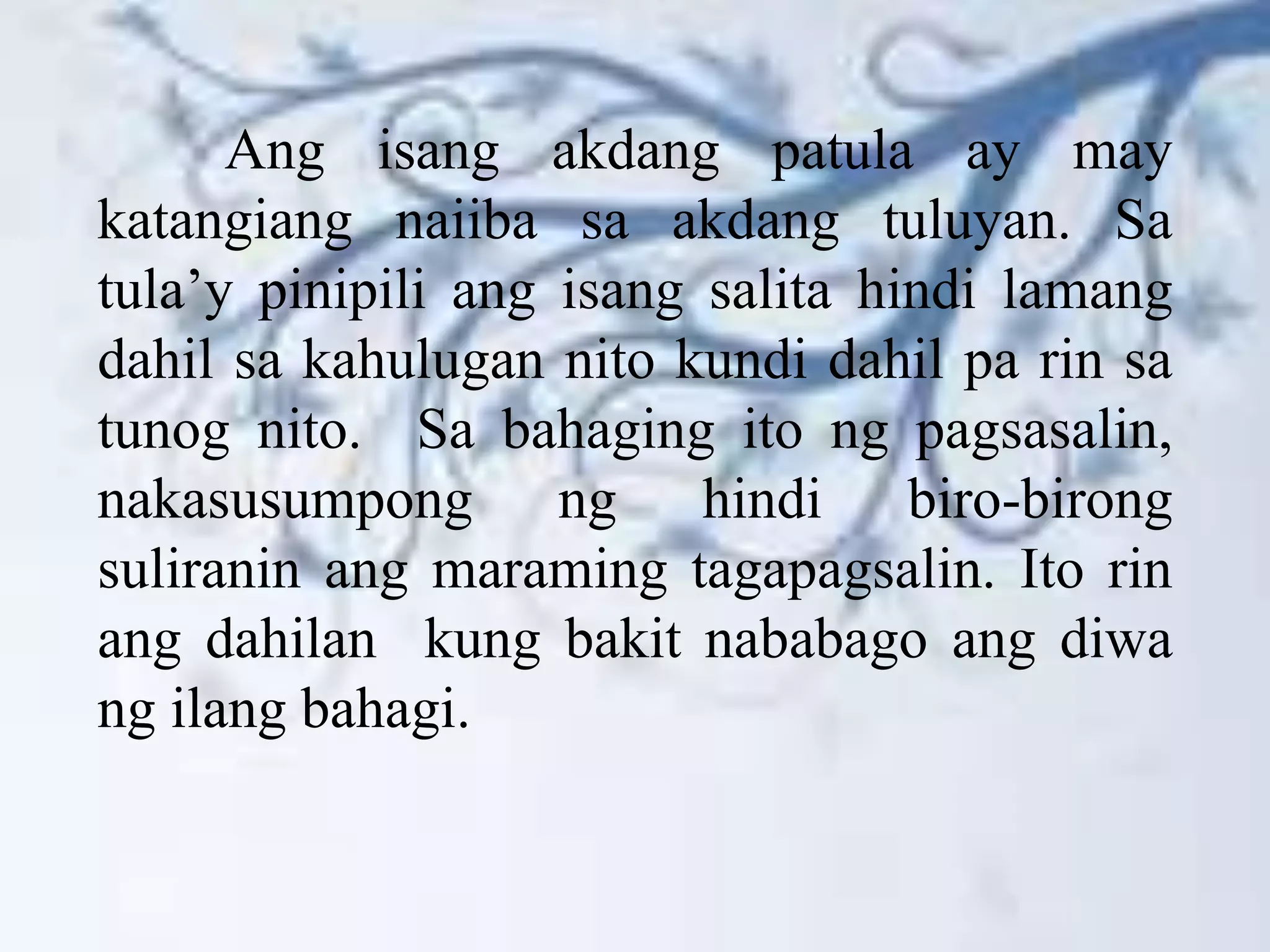 Pagsasaling-Wika: Poesya o Tula | PPTX