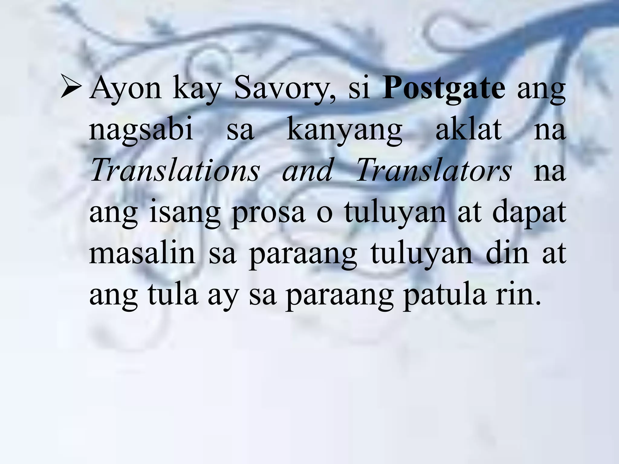 Pagsasaling-Wika: Poesya o Tula | PPTX